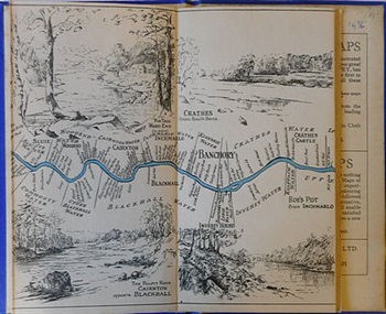Fishermans Map Of River Dee Showing 1933 First Edition. [20301]