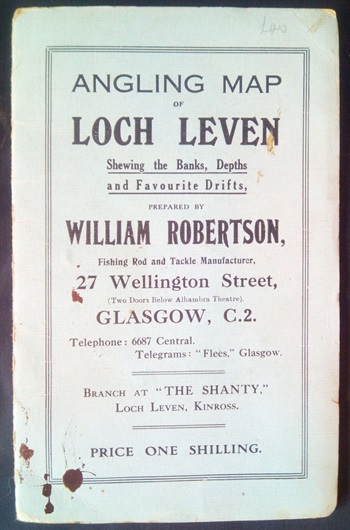 Angling map Of Loch Leven Showing 1920. [20862] | Hereward Books